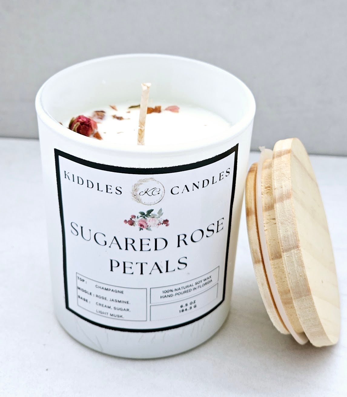 Sugared Rose Petals | Kiddles Candles